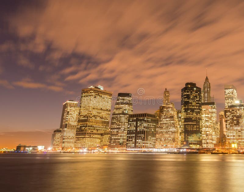 View of Lower Manhattan from Brooklyn Editorial Stock Photo - Image of ...
