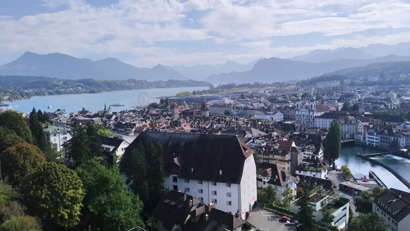 View of Lucern from the Watch Tower Stock Image - Image of lucern ...