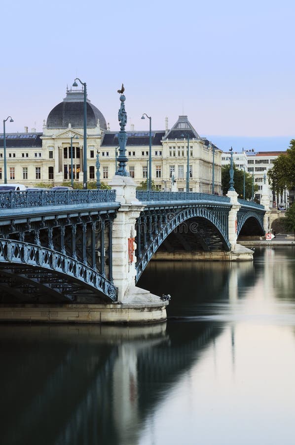 View of Lyon stock photo. Image of water, lyon, footbridge - 21261762
