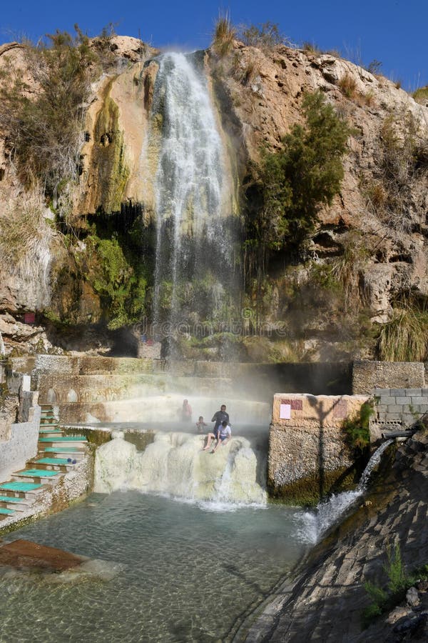 View at Ma in Thermal Spring Waterfall in Jordan Editorial Image ...