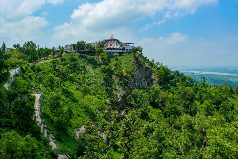 View of Maa Chandi Devi Temple. Haridwar, India Stock Photo - Image of ...