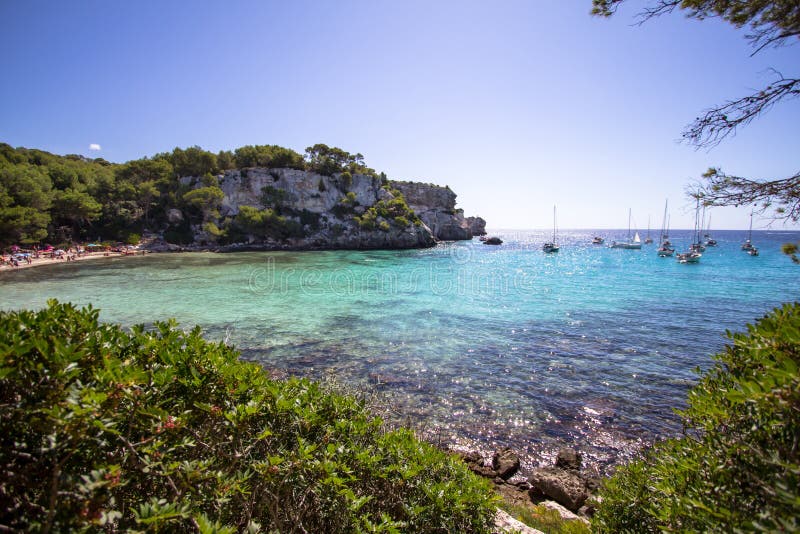 Macarella Beach, Menorca, Spain Stock Photo - Image of spanish ...