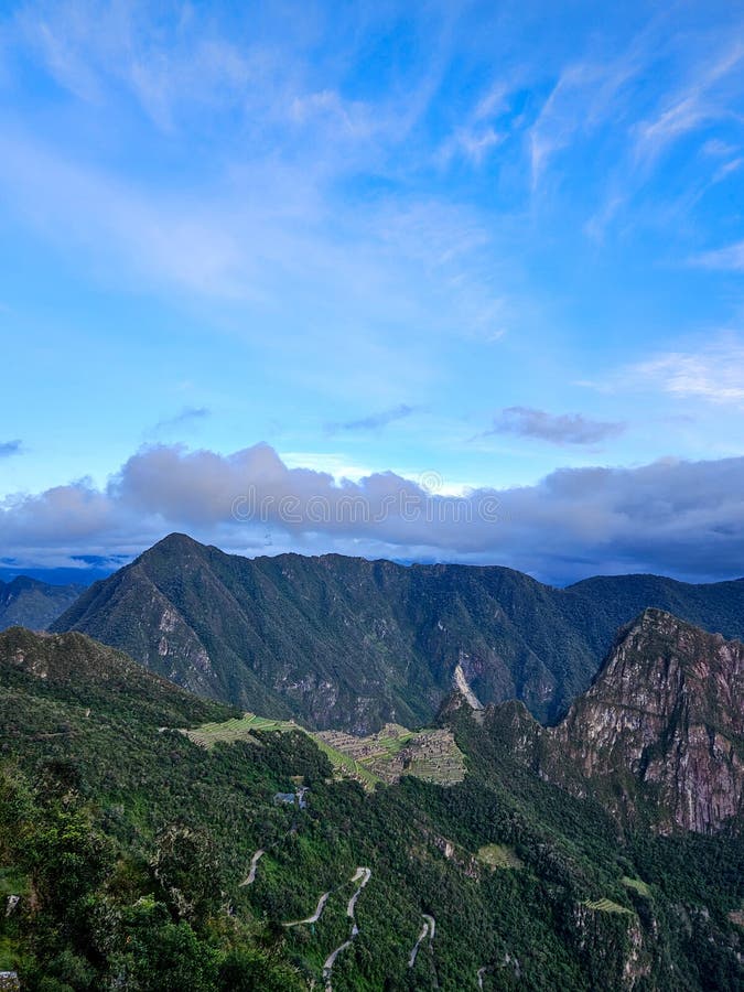 View of Machu Picchu from the Sun Gate, Inka Trail, Cusco, Peru Stock ...