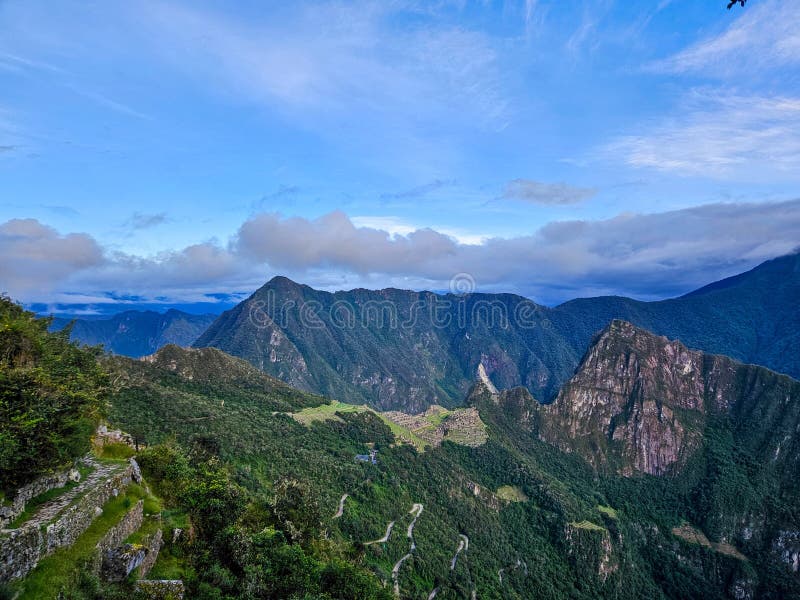 View of Machu Picchu from the Sun Gate, Inka Trail, Cusco, Peru Stock ...