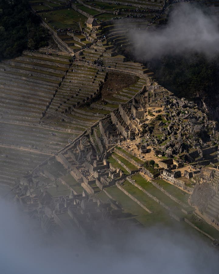 View of Machu Picchu from the Top of Wayna Picchu. Stock Image - Image ...