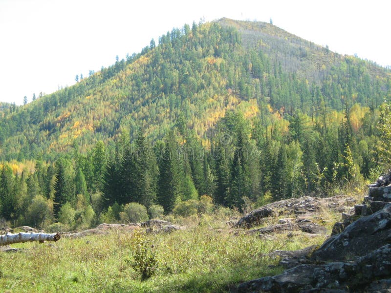 Beautiful View of the Mountain Range in the Eastern Sayans Stock Image ...