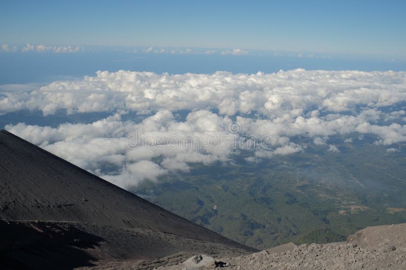 View from Mahameru peak stock photo. Image of hiking - 351491274