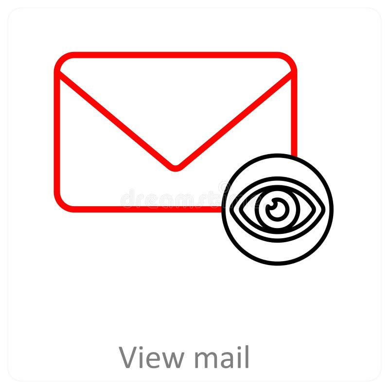 View Mail stock vector. Illustration of icon, black - 340052148