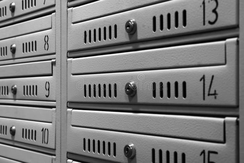 View of Mailboxes in an Apartment Building. Stock Photo - Image of view ...