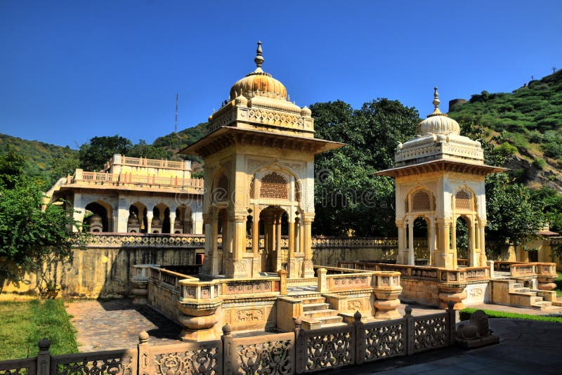 View of the Main Monuments and Points of Interest in Jaipur. Gaitor ...