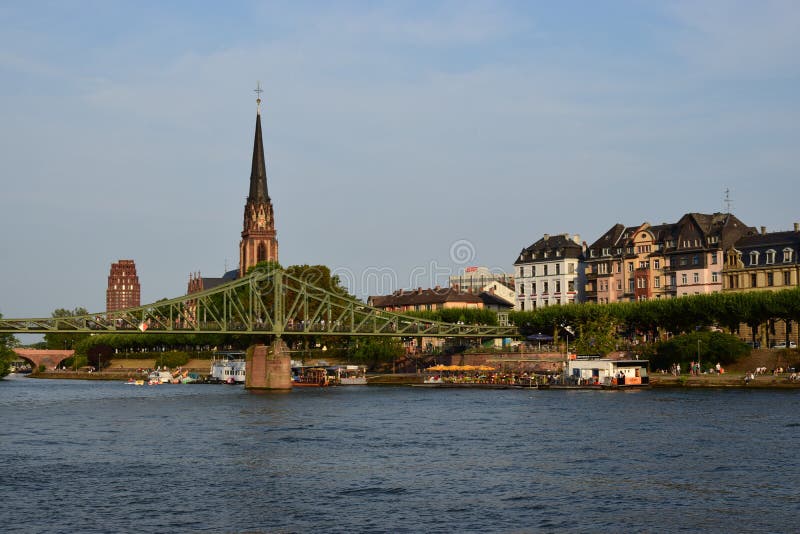 View on the Main River in Frankfurt on the Main, Germany Editorial ...