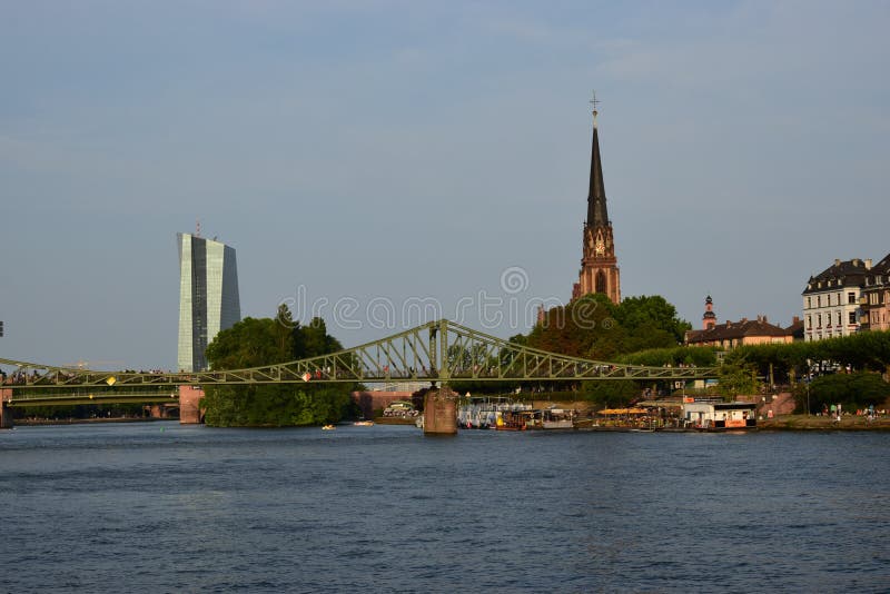 View on the Main River in Frankfurt on the Main, Germany Editorial ...