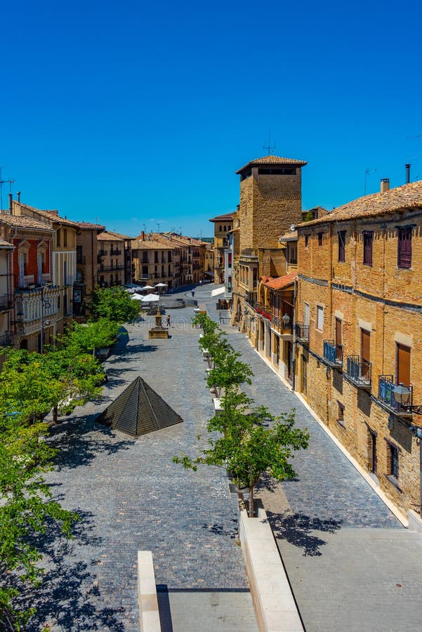 View of the Main Square in Spanish Town Olite Editorial Photography ...