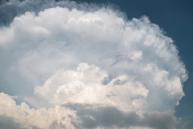 View of the Main Tower and Spreading Anvil of a Developing Thunderstorm ...