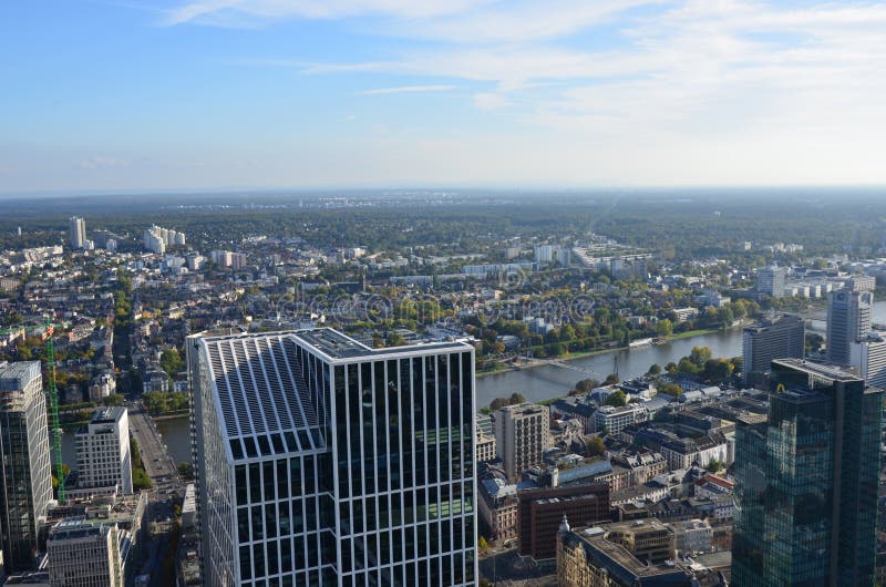 View from the Maintower in Frankfurt am Main, Germany Editorial ...