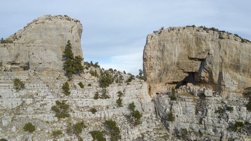 View of Majestic and Huge Cliffs Stock Photo - Image of mountain ...