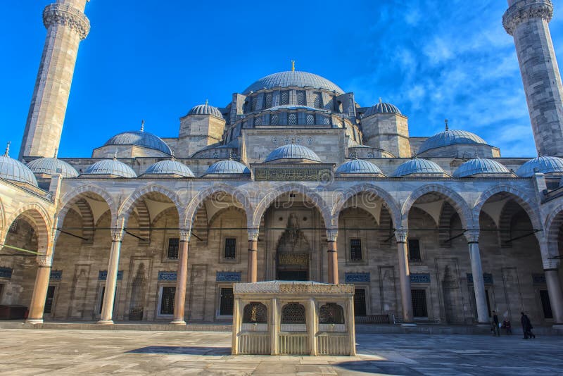 A View of the Majestic Suleiman Mosque in Istanbul, Turkey. Editorial ...