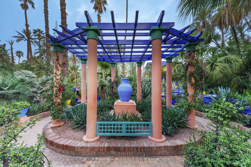 View of Majorelle Garden in Marrakech, Morocco Editorial Stock Image ...
