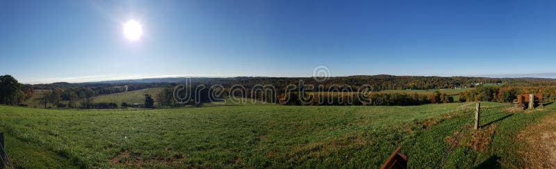 View of Malabar Farm State Park Seen from Mount Jeez, Ohio Stock Photo ...