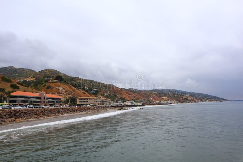 View of Malibu from Malibu Beach Pier, California Editorial Stock Image ...
