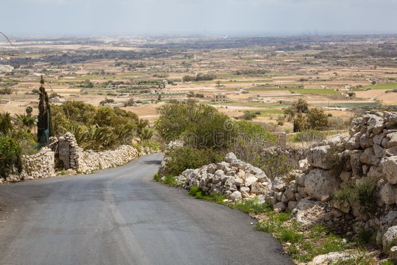 View of the Maltese Countryside Stock Image - Image of clouds, siggiewi ...