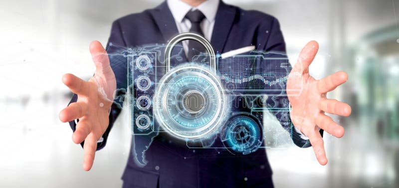 3d Man Security Padlock Stock Illustrations – 1,374 3d Man Security ...