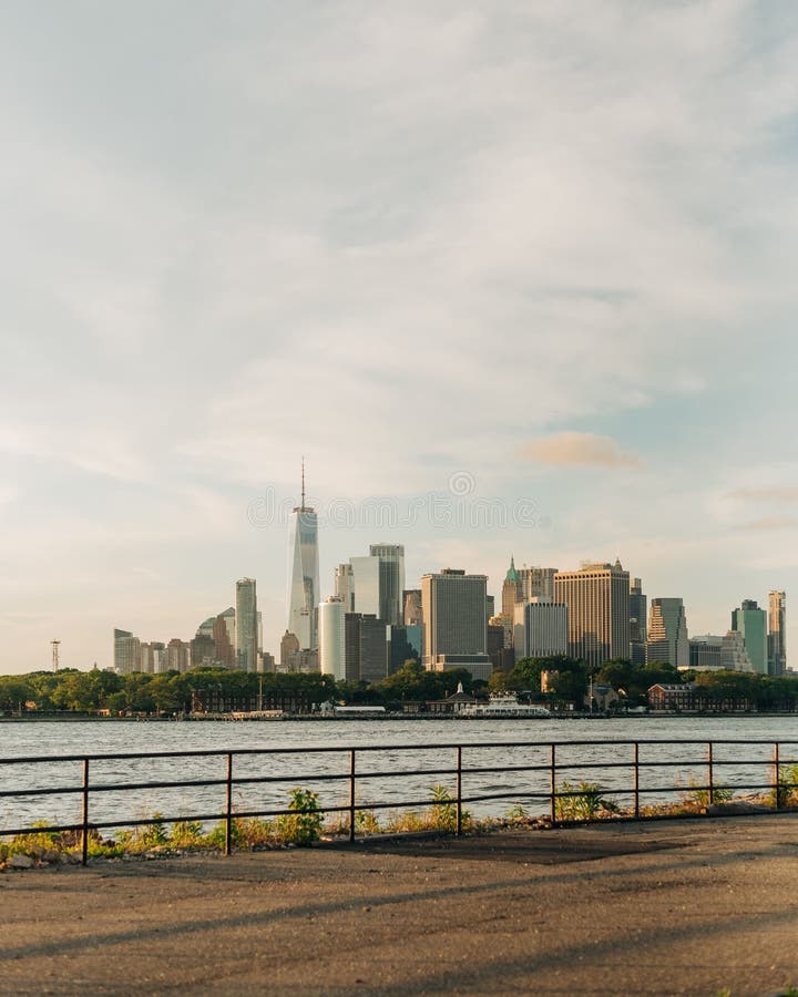 View of the Manhattan Skyline from Red Hook, Brooklyn, New York ...