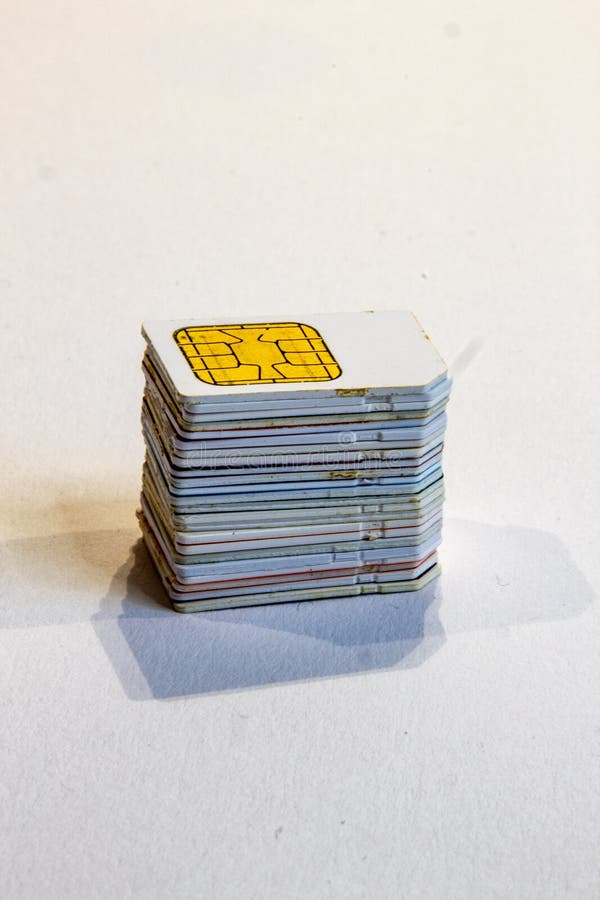 View of Many Sim Cards Different Formats and Colors Stock Image - Image ...