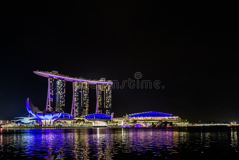 Marina Bay Sands at Night stock photo. Image of sands - 118906168