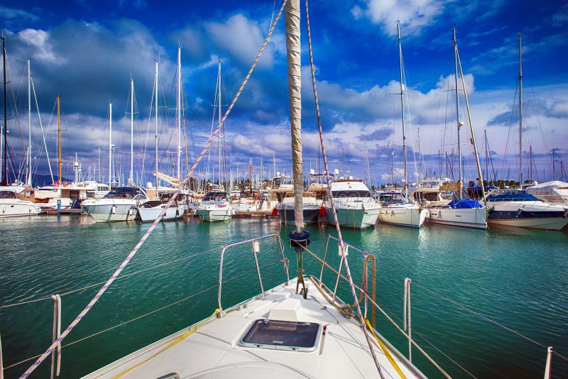 View of a marina boat stock photo. Image of nature, dock - 79812422