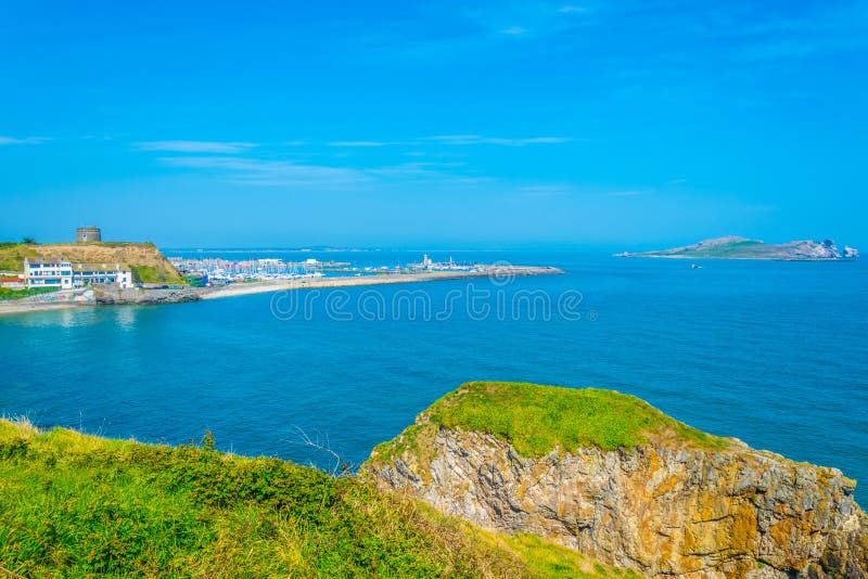 Marina in Howth view stock image. Image of infrastructure - 288699081
