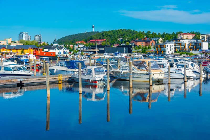 View of a Marina in Kuopio, Finland. Stock Illustration - Illustration ...