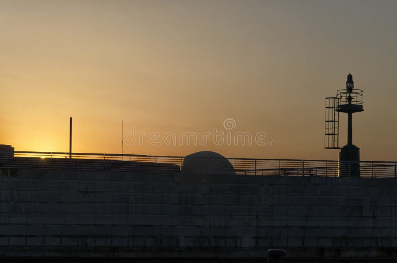 The Marina of Rimini at Sunset Stock Image - Image of calm, harbor ...