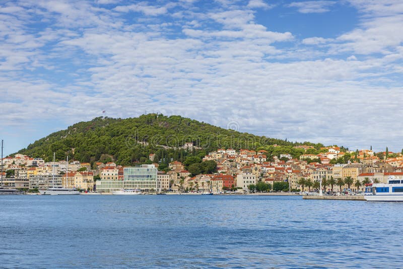 View of the Marjan Hill stock image. Image of port, flag - 267749105