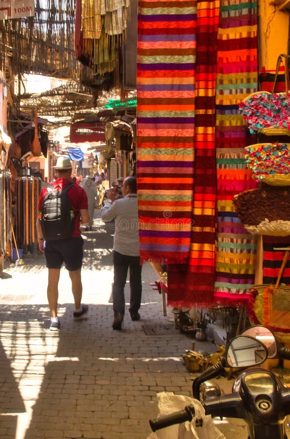 View of Market in Marrakesh, Morocco Editorial Photography - Image of ...
