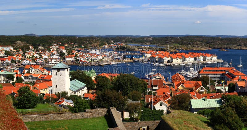 Panorama from Marstrand Castle Stock Image - Image of hill, mountain ...