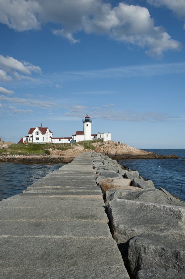 Eastern Point Lighthouse View from Jetty, in Gloucester, Massachusetts ...