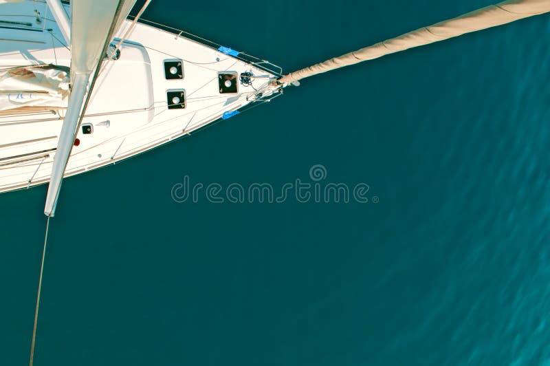 Yacht top of the mast stock photo. Image of ocean, anchor - 39388434