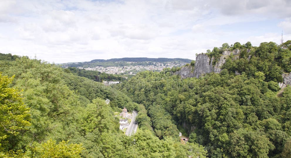 View of Matlock town stock photo. Image of rock, escarpment - 26396384