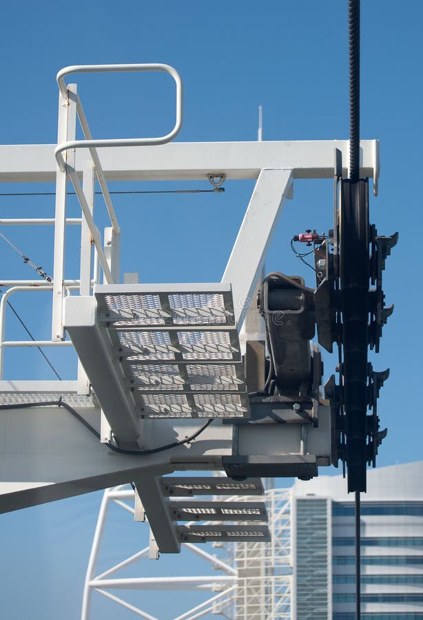 View of Mechanism of Passenger Cable Way. Stock Image - Image of ...