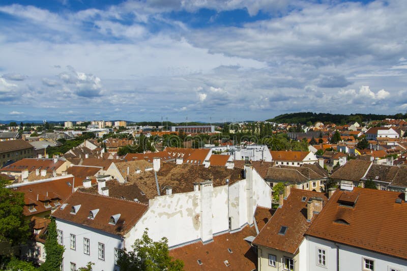 View from the Medieval Fire Tower in Sopron Stock Image - Image of view ...