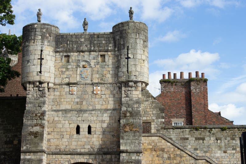 A View of the Medieval Gate Bootham Bar in York Stock Image - Image of ...