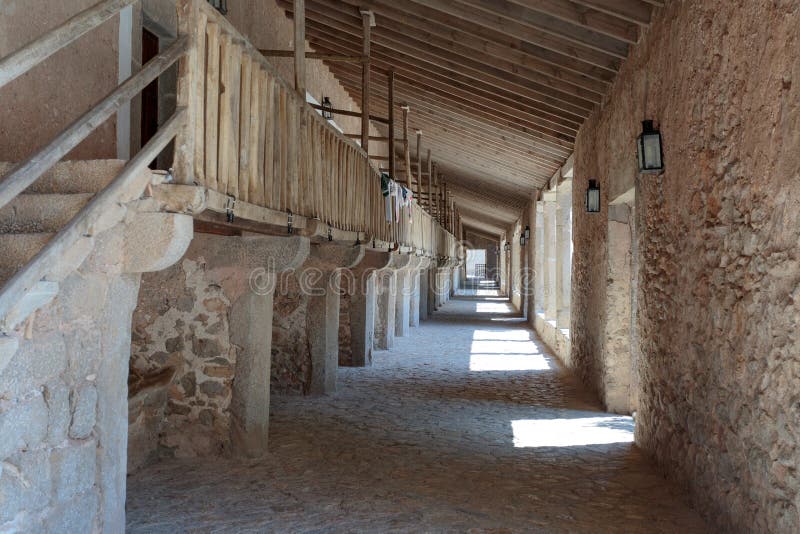 View of the Medieval Monastery Inside Stock Image - Image of mallorca ...