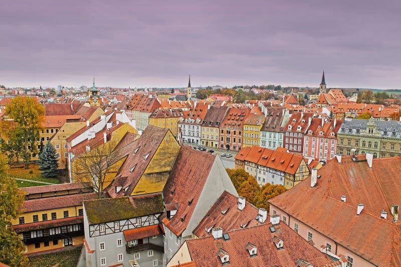 Street Of Cheb Town. Czech Republic Stock Image - Image of nouveau ...