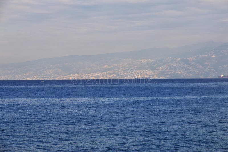 The View on Mediterranean Sea of Beirut, Lebanon Stock Photo - Image of ...