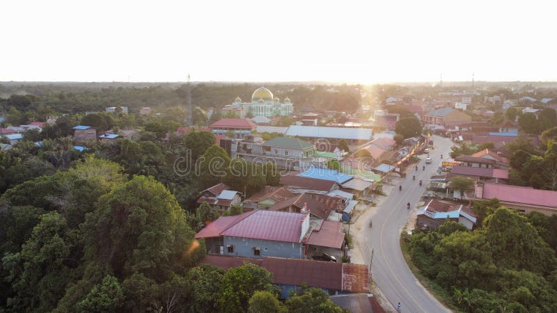 View of Melak City on Sunset Stock Image - Image of sunset, kutai ...