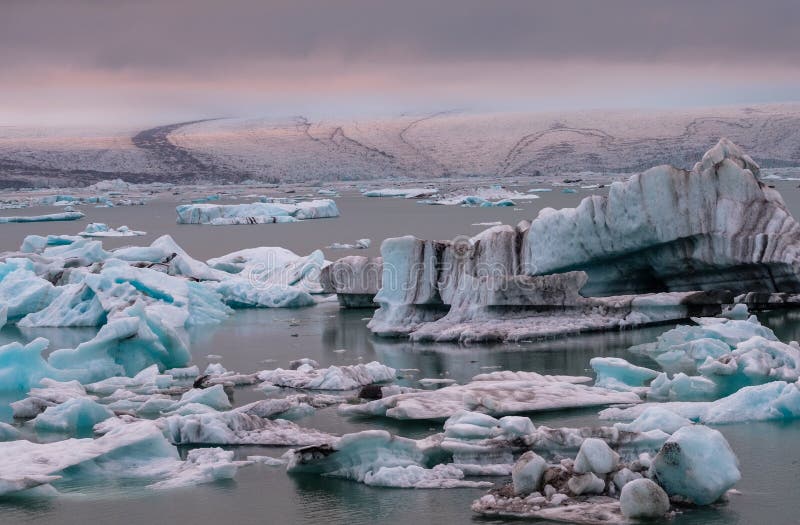 View of Melting Down Glacier Due To Global Warming Stock Image - Image ...