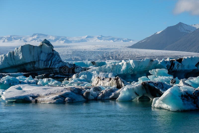 View of Melting Down Glacier Due To Global Warming Stock Photo - Image ...
