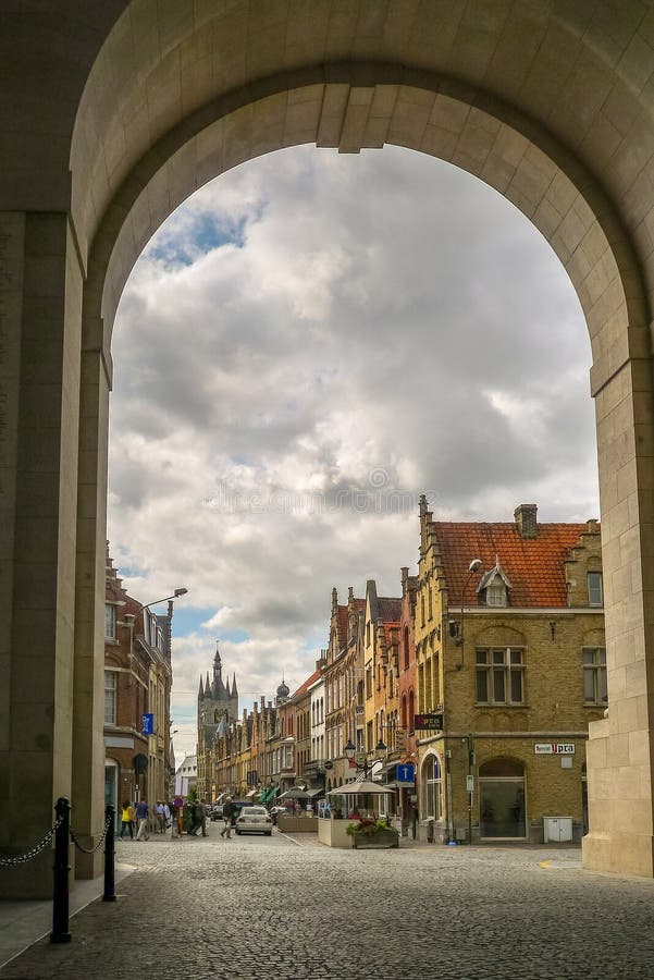 View through the Menin Gate Editorial Image - Image of gate, last ...
