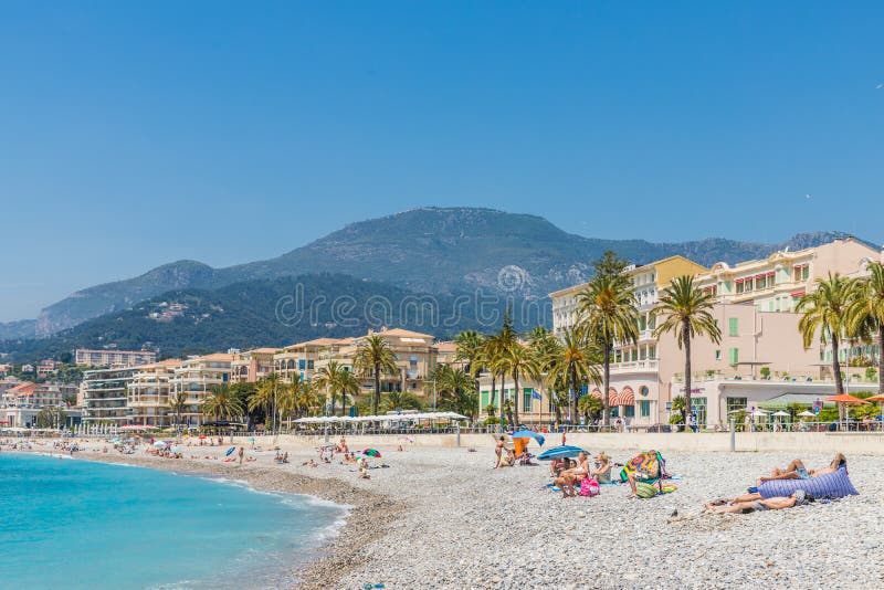 A view in Menton in France editorial photo. Image of france - 161295171